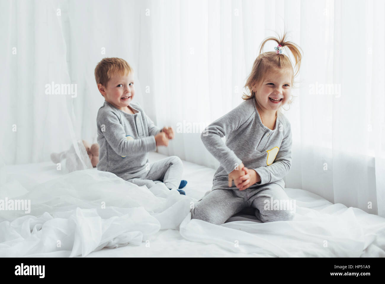 Children in pajamas Stock Photo - Alamy