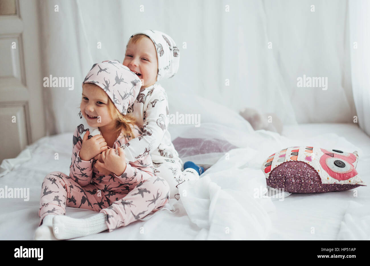 Children in pajamas Stock Photo - Alamy