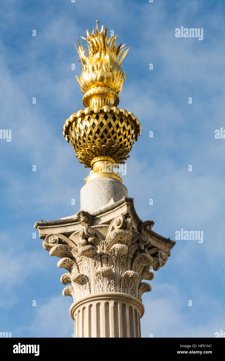 The Paternoster Square column, London EC1A Stock Photo - Alamy