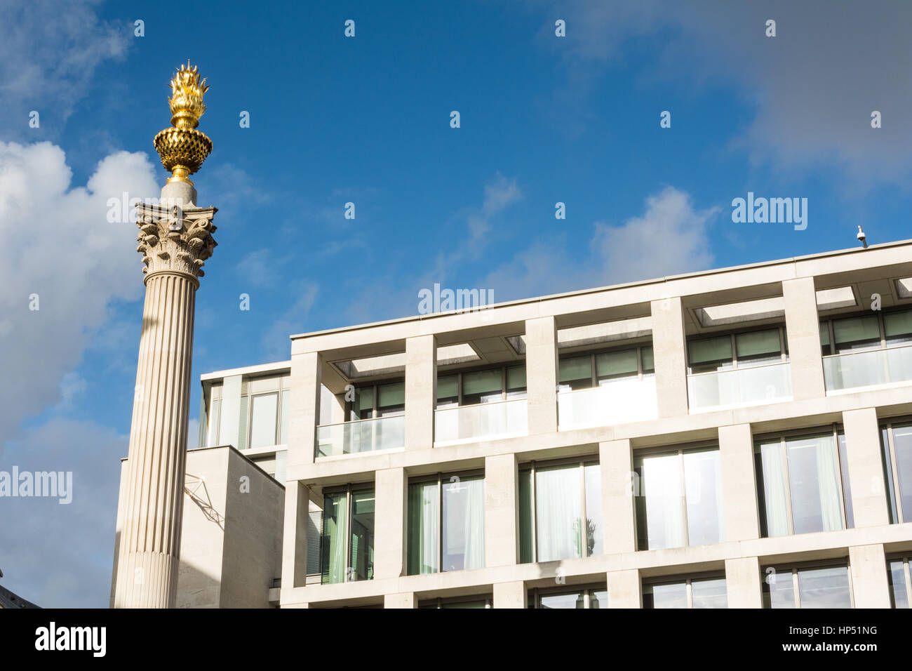 The Paternoster Square column, London EC1A Stock Photo - Alamy