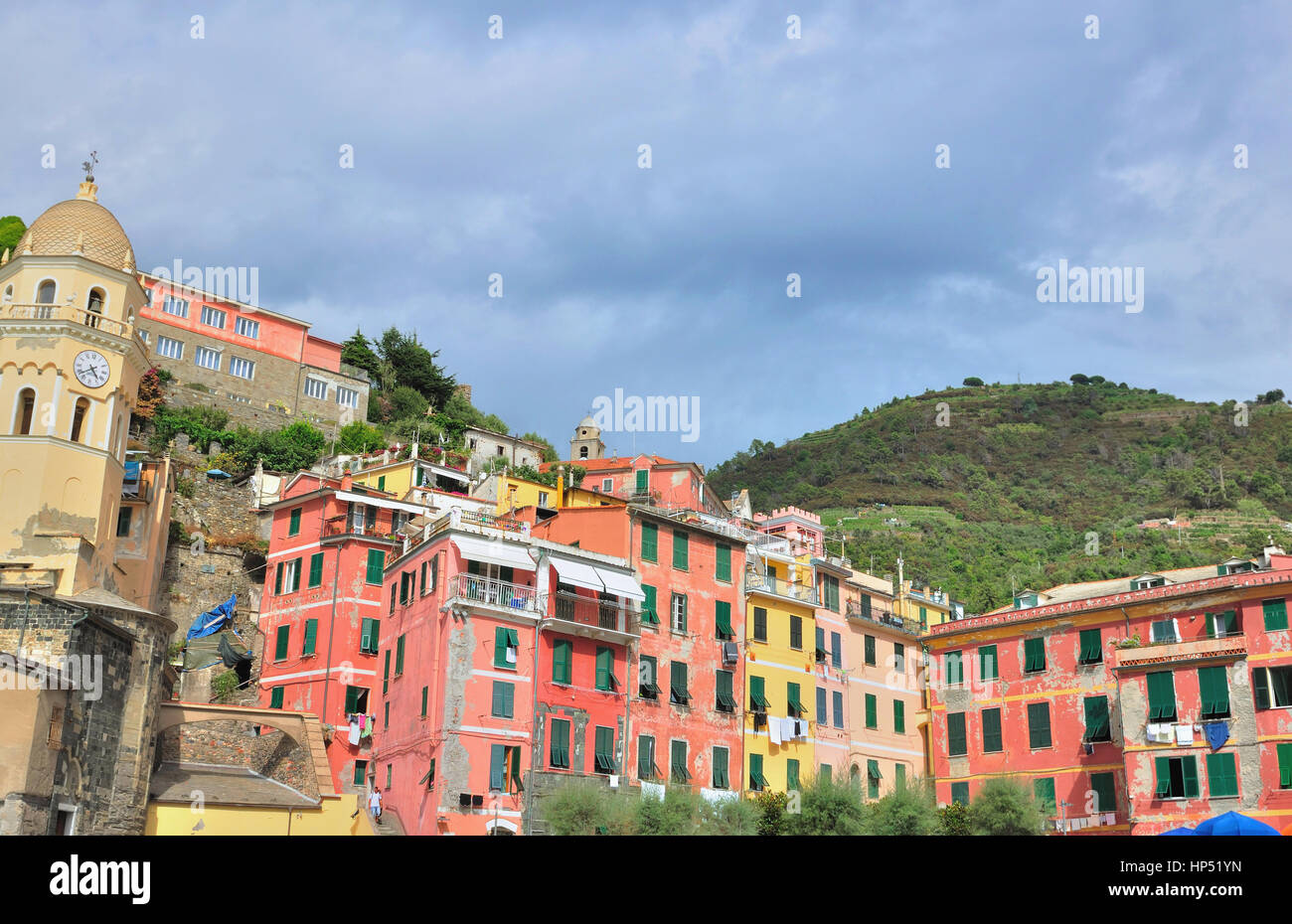 colorful building in ancient Italian town Stock Photo - Alamy