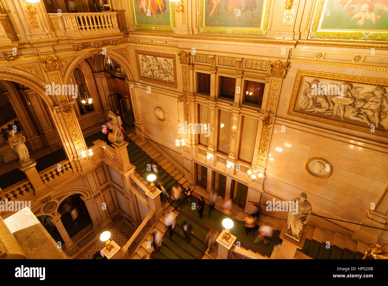 Wien, Vienna, State opera; festival grand stair, 01. Old Town, Wien ...