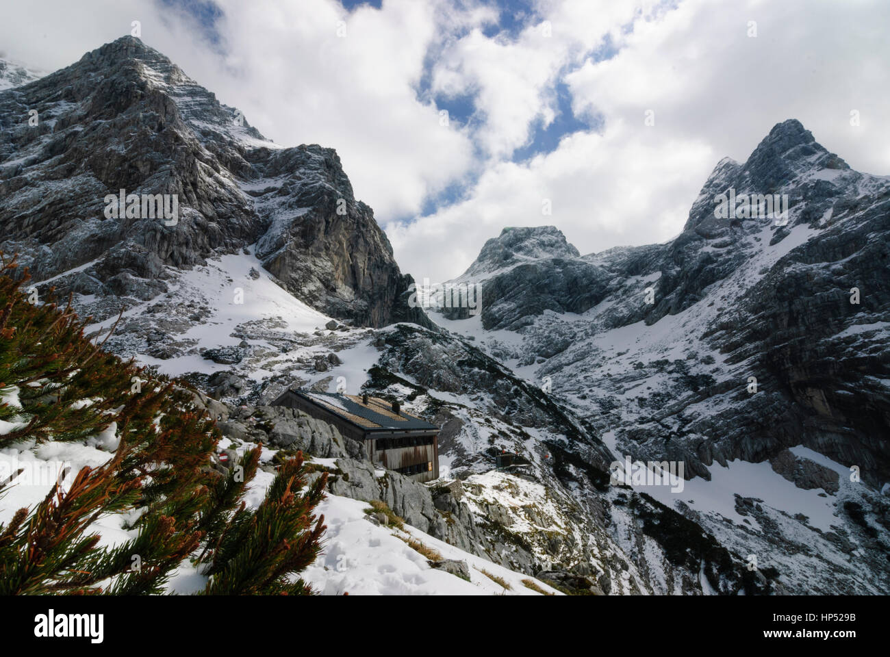 Totes Gebirge, mountain hut Welser Hütte, Pyhrn-Priel, Oberösterreich ...