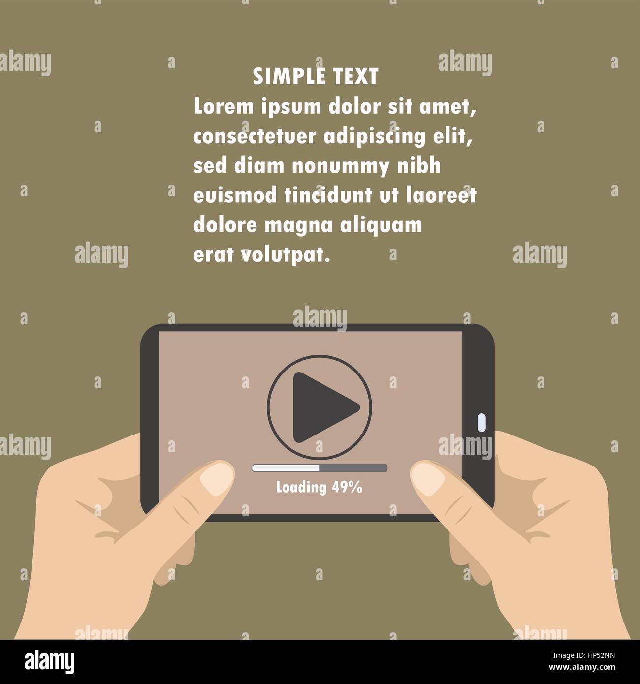Mobile watching video Stock Vector Images - Alamy