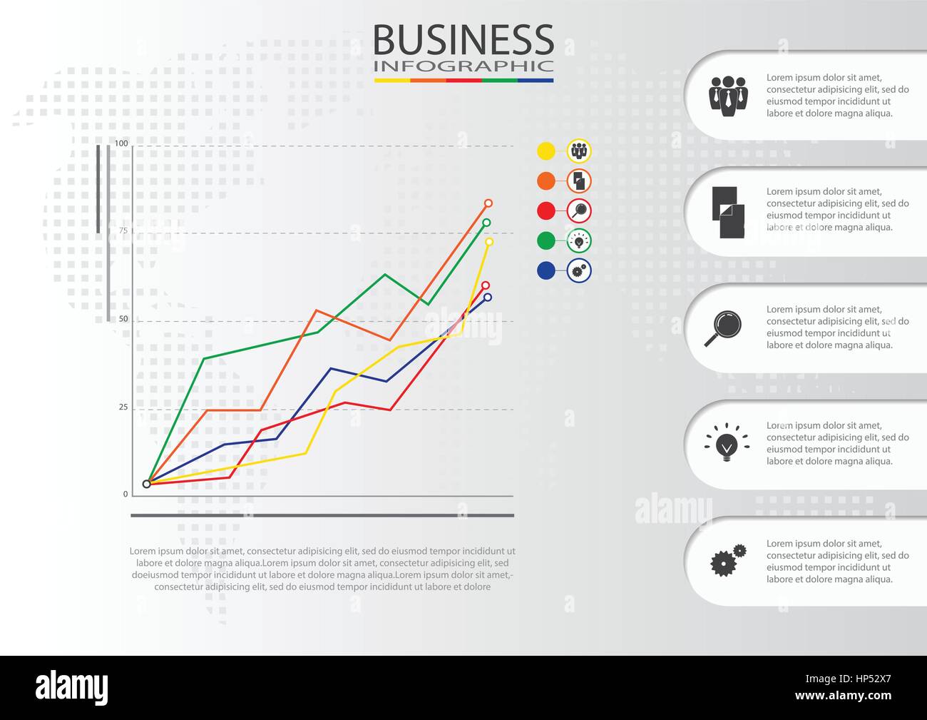 Abstract 3D digital illustration Infographic. Vector illustration can ...