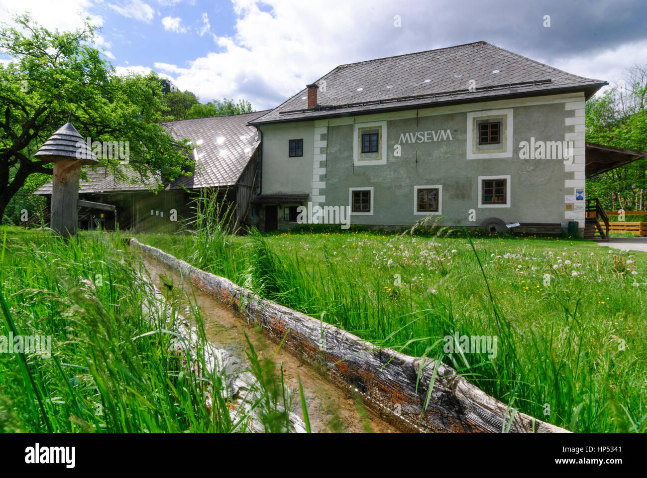 Gutenstein, Forestry museum in a disused water mill, Wiener Alpen, Alps ...