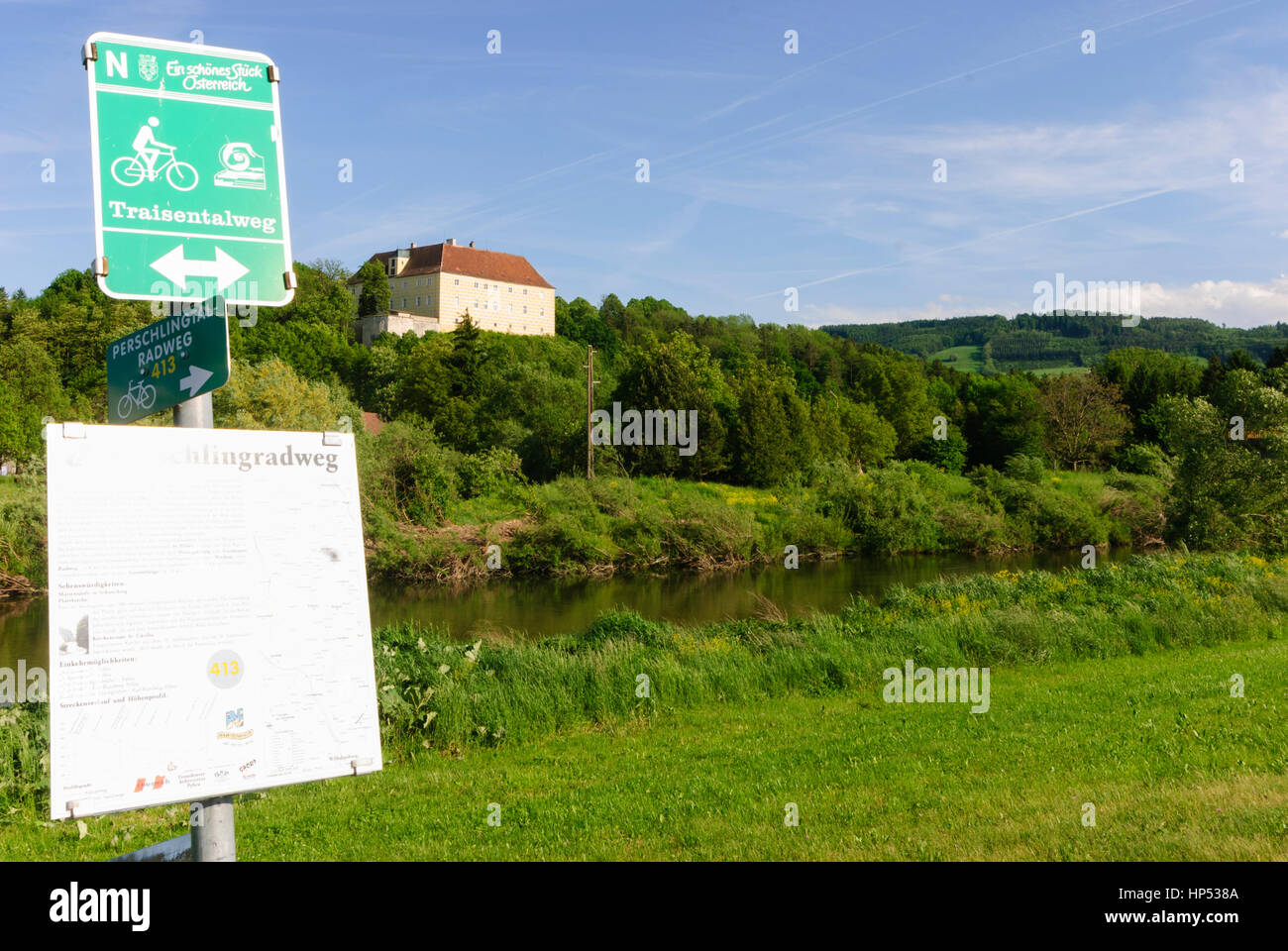 Ochsenburg, Ochsenburg Castle on the Traisental Cycle Path, Mostviertel ...