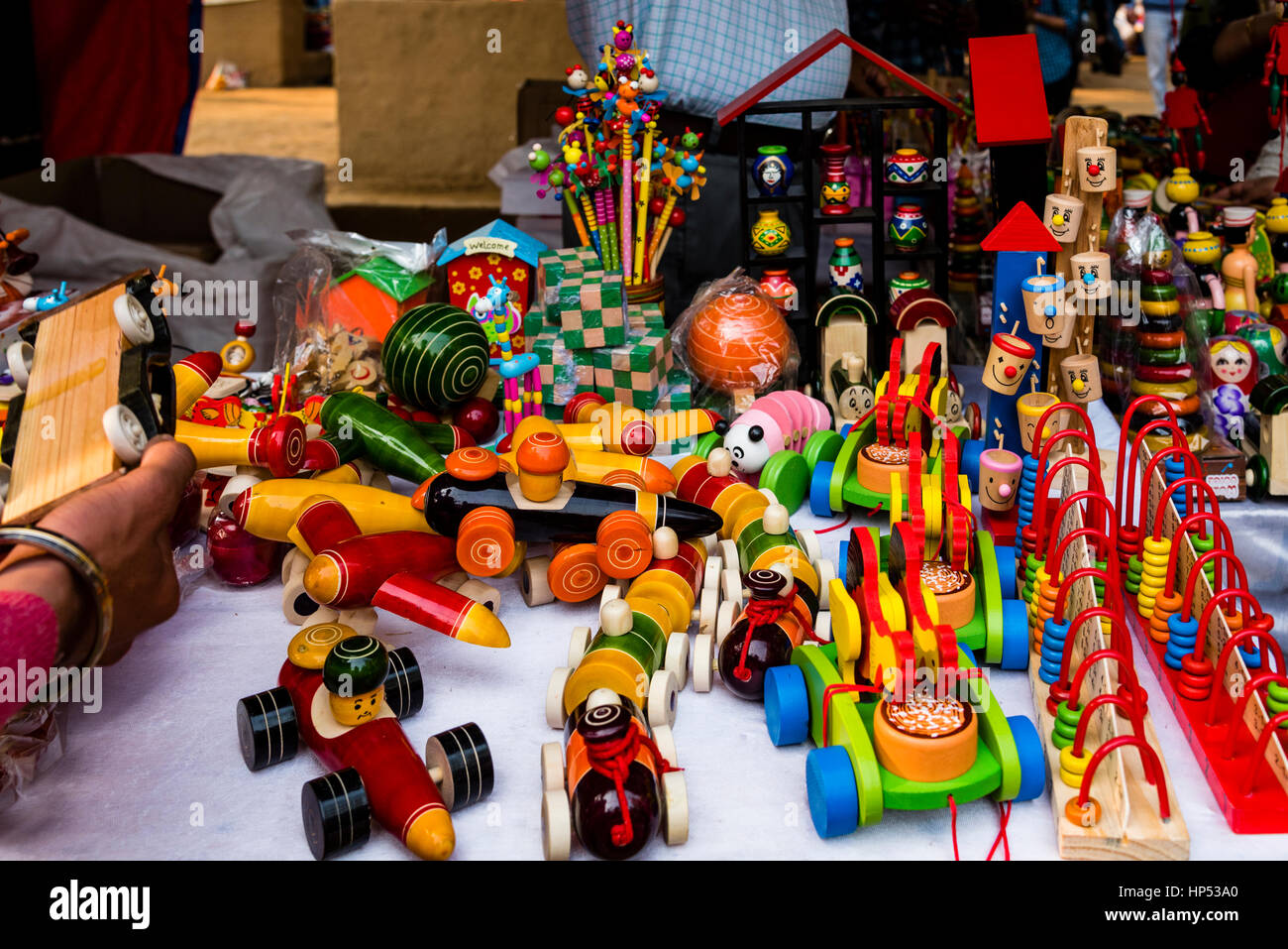 Beautiful handmade decorative items at a shop for sale. The crafts of ...