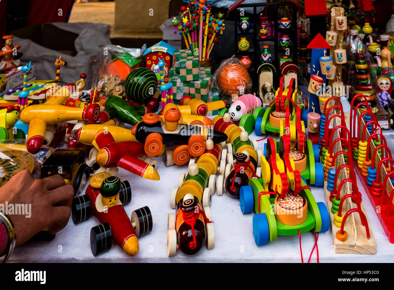 Beautiful handmade decorative items at a shop for sale. The crafts of ...