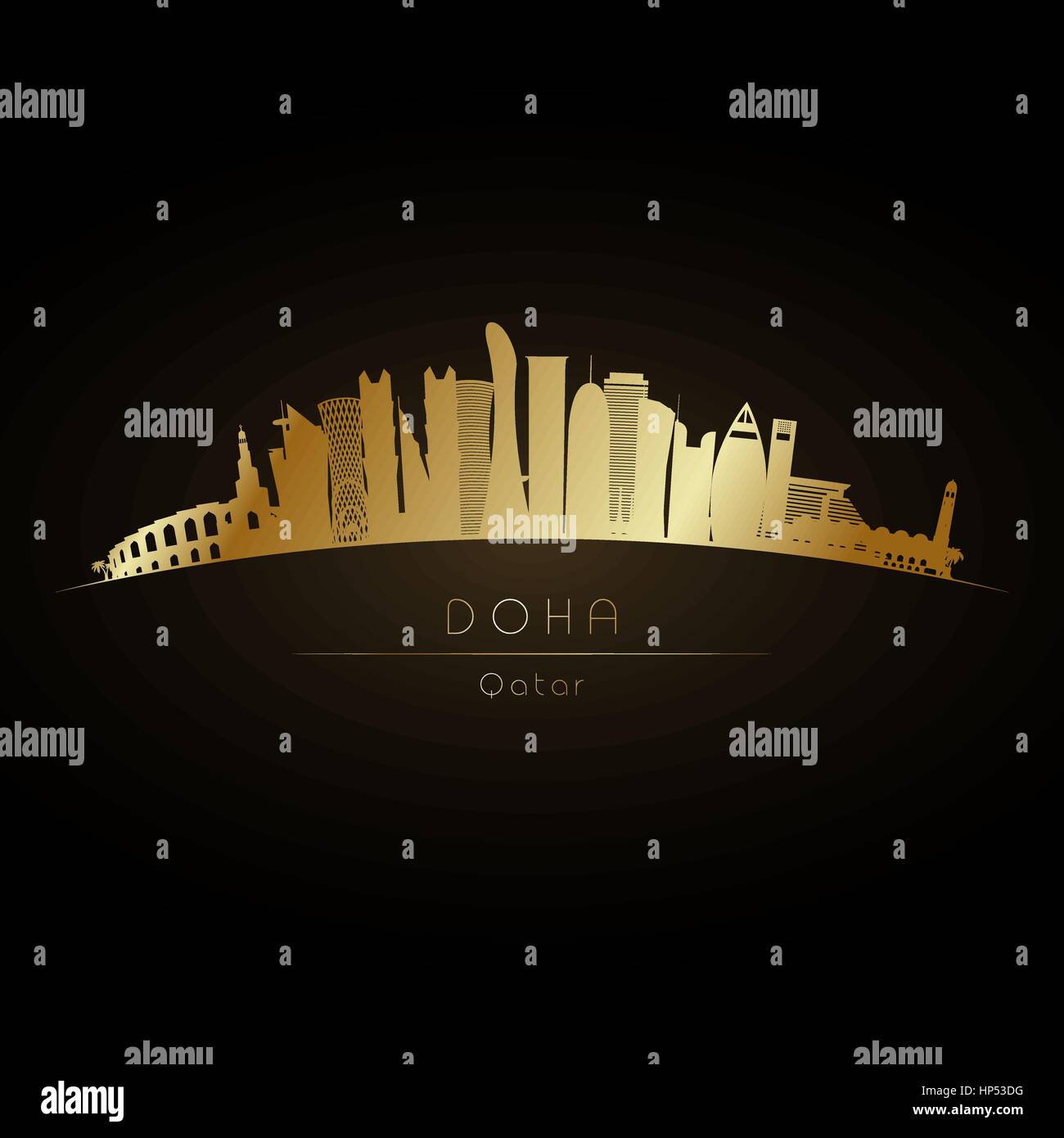 Qatar doha palm Stock Vector Images - Alamy