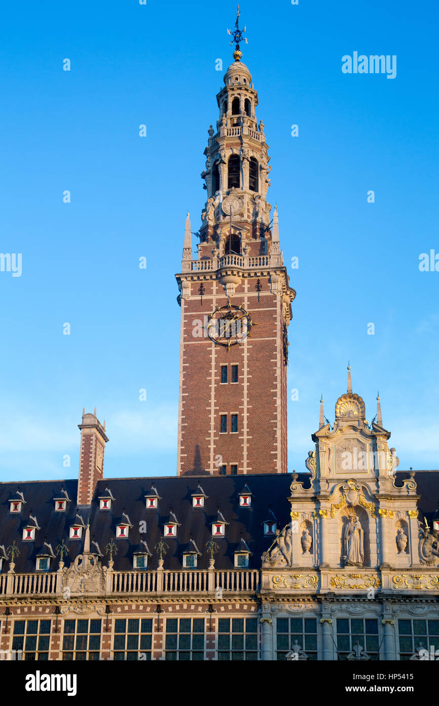 The university library on the Ladeuze square, Leuven, Belgium Stock ...