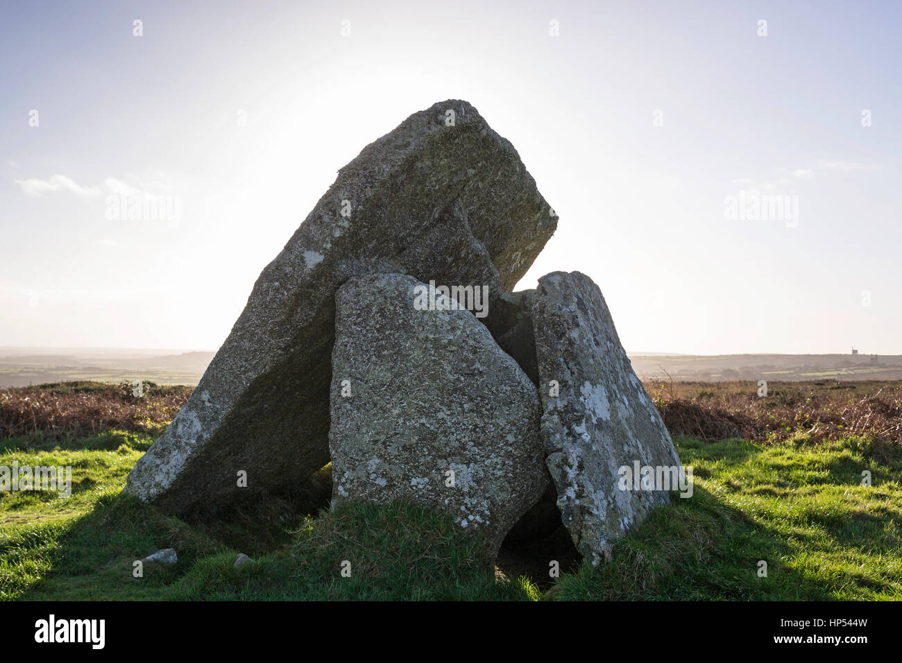 Mulfra Quoit standing stones, Neolithic dolmen, Cornwall, England, UK ...