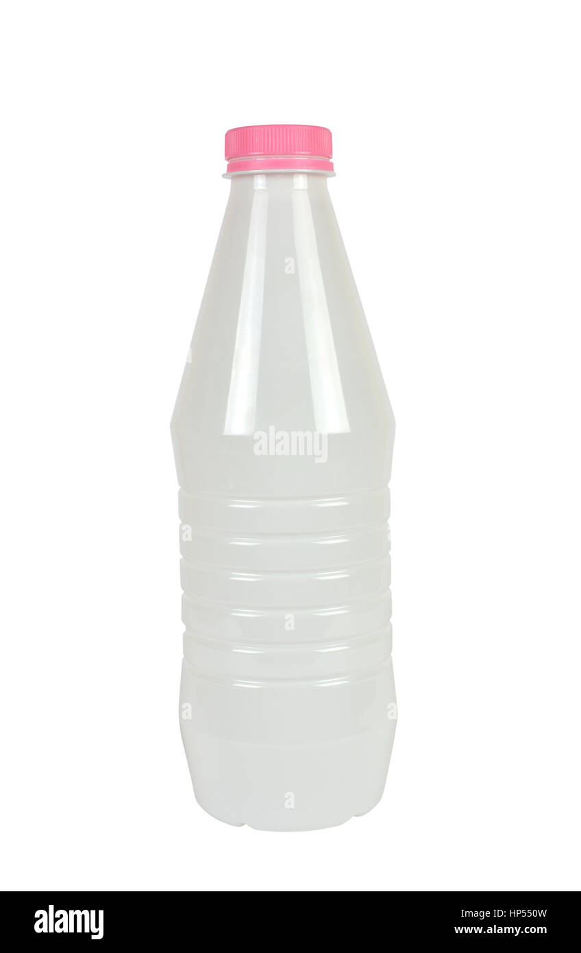 Plastic bottle of milk Cut Out Stock Images & Pictures - Alamy