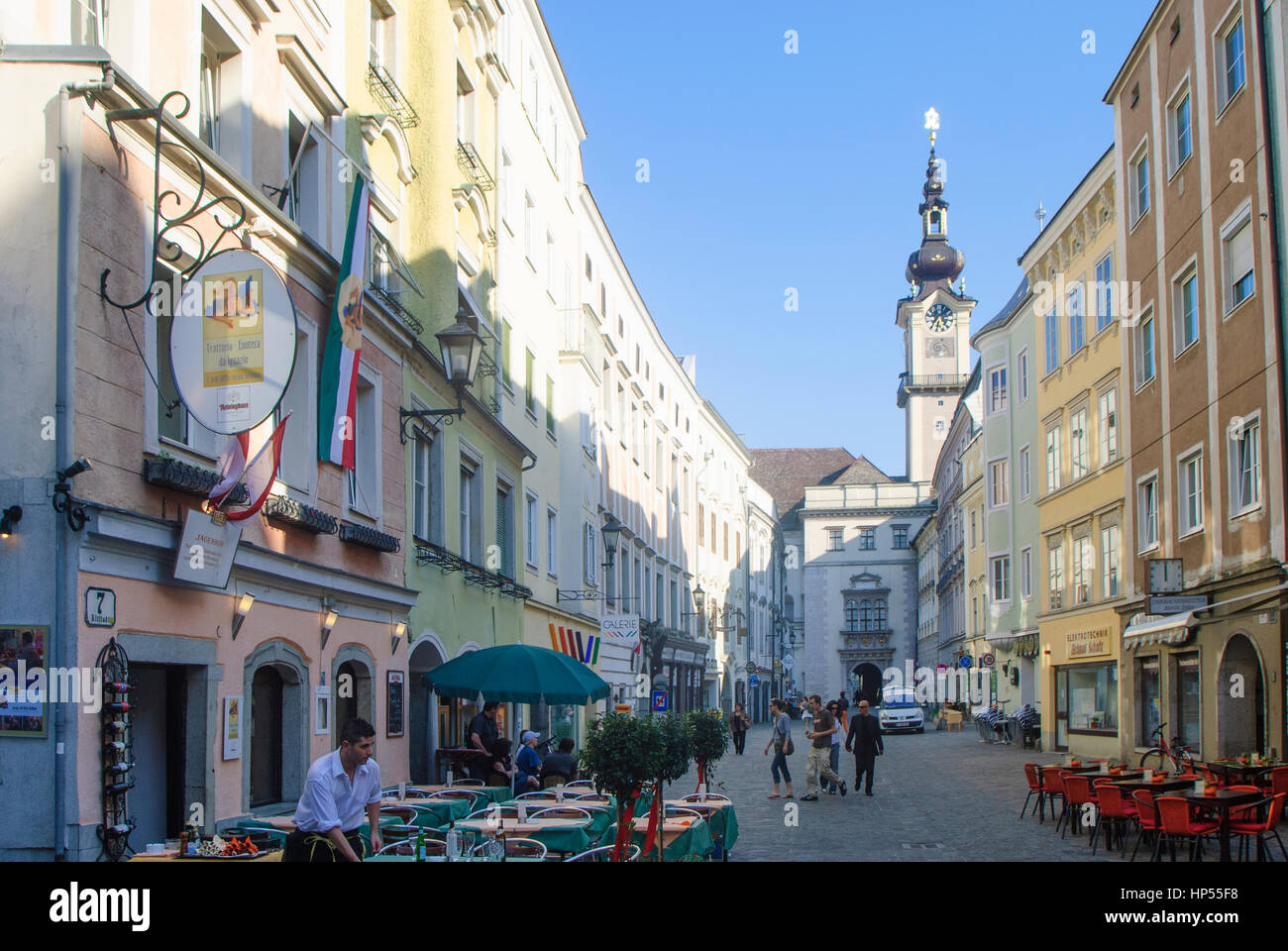 Linz, old town, Landhaus state house, Donau, Oberösterreich, Upper ...