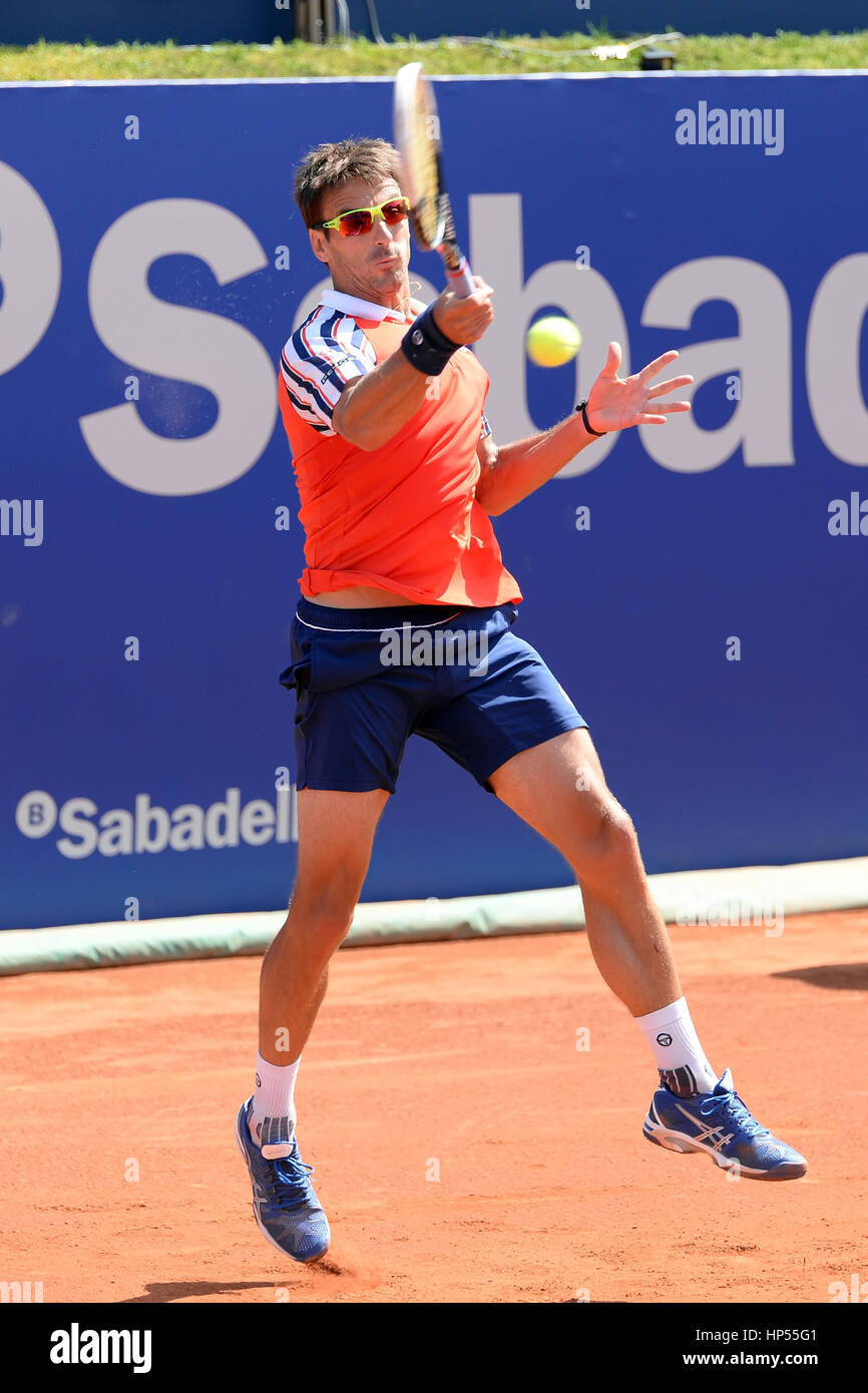 BARCELONA - APR 24: Tommy Robredo (Spanish tennis player) plays at the ...