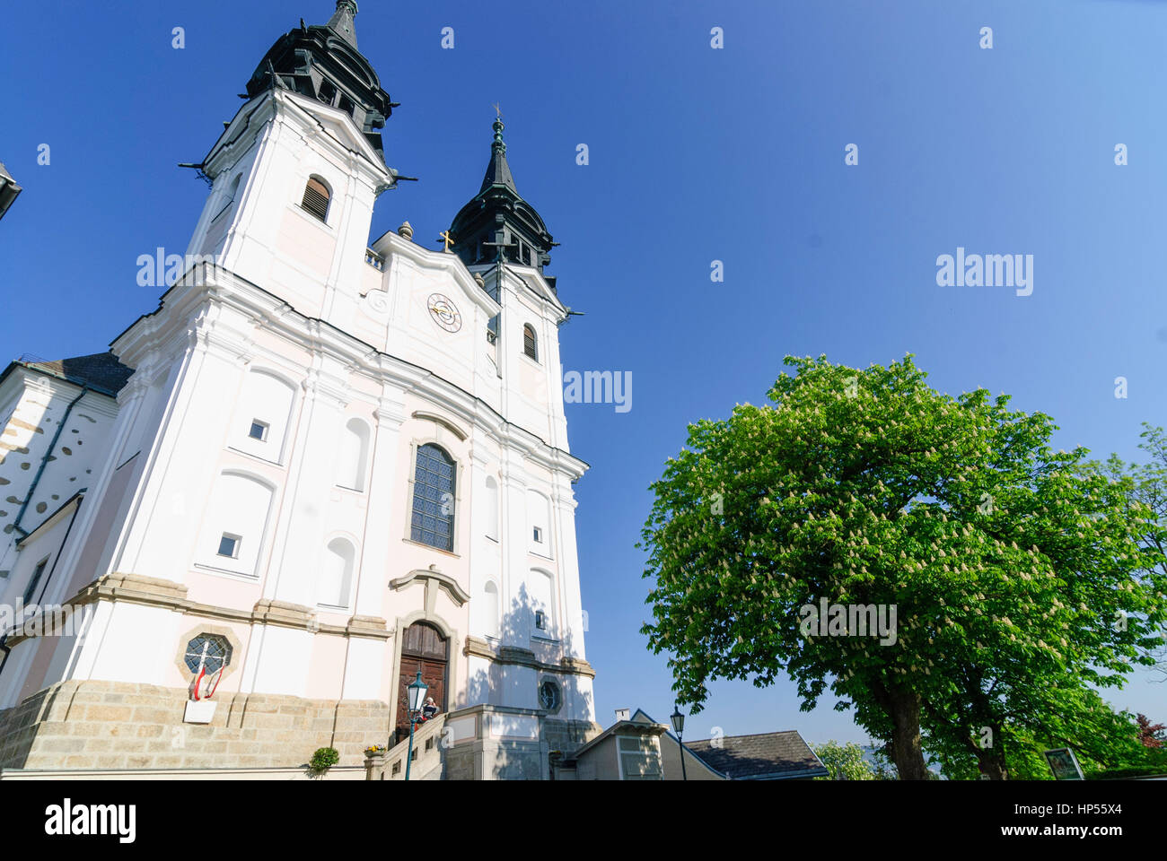 Linz, Pilgrimage church on the Pöstlingberg, Donau, Oberösterreich ...