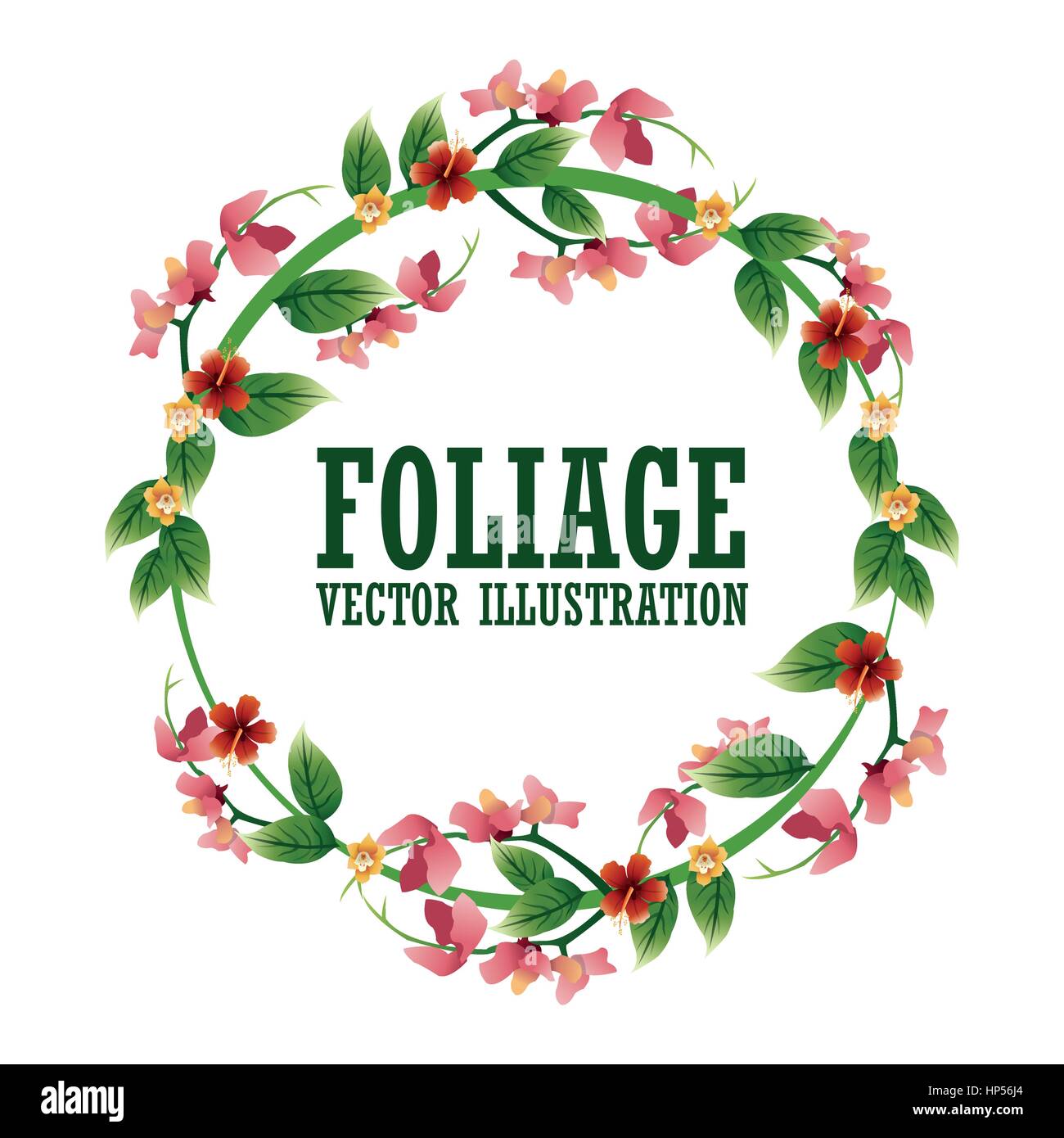 Foliage concept with icon design, vector illustration 10 eps graphic ...