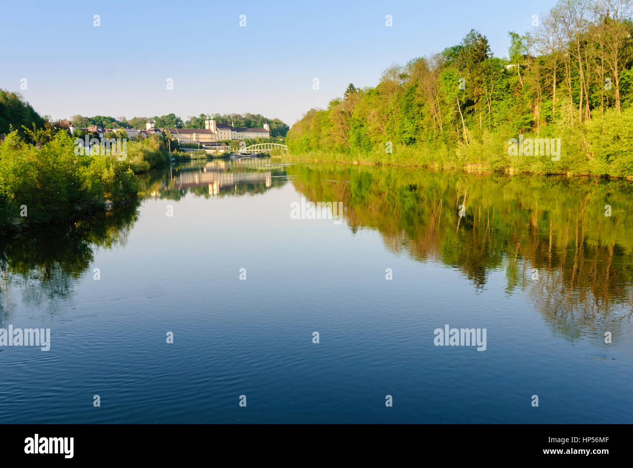 Lambach, Benedictine monastery, River Traun, Zentralraum ...