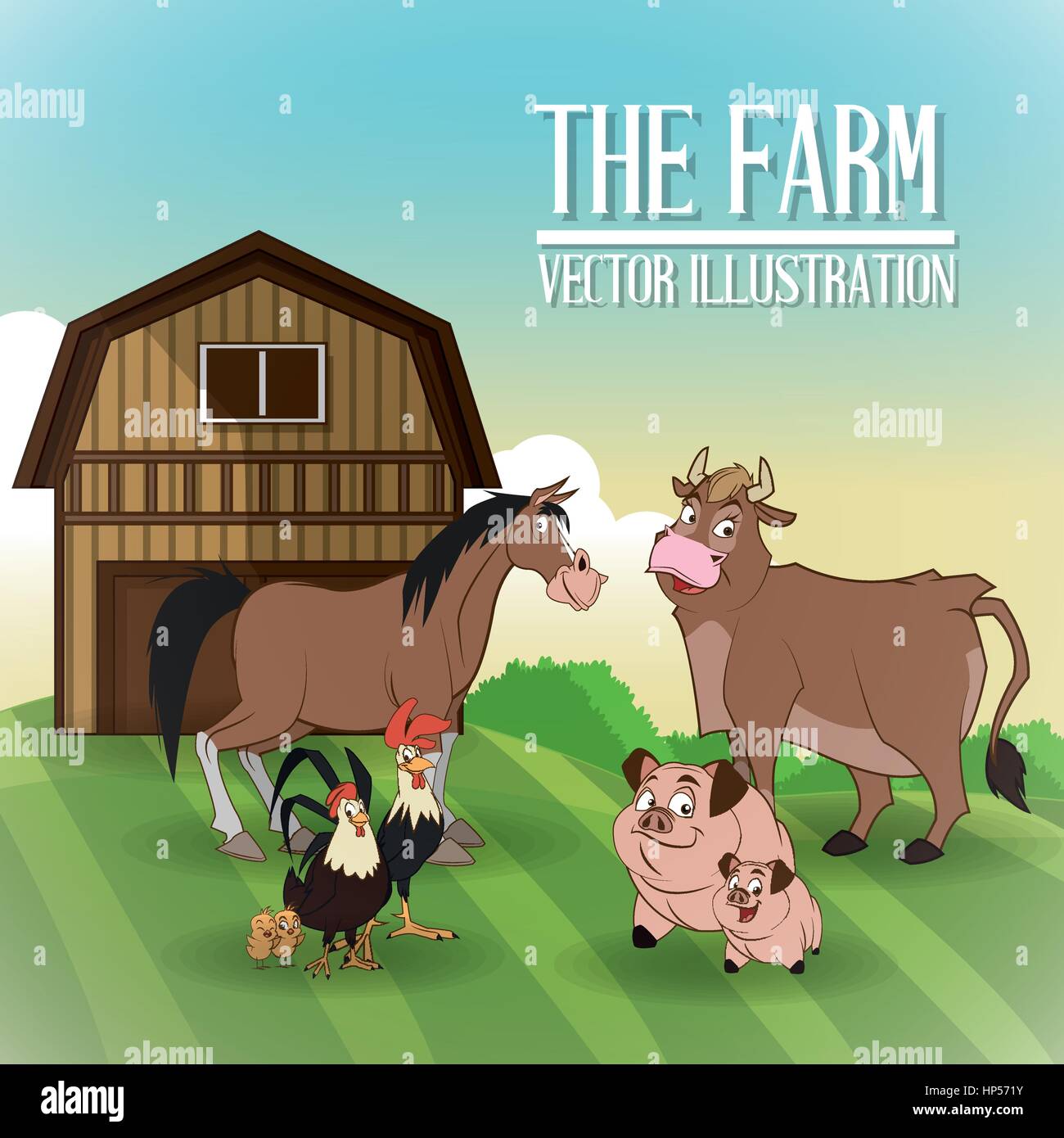 Farm concept with icon design, vector illustration 10 eps graphic Stock ...