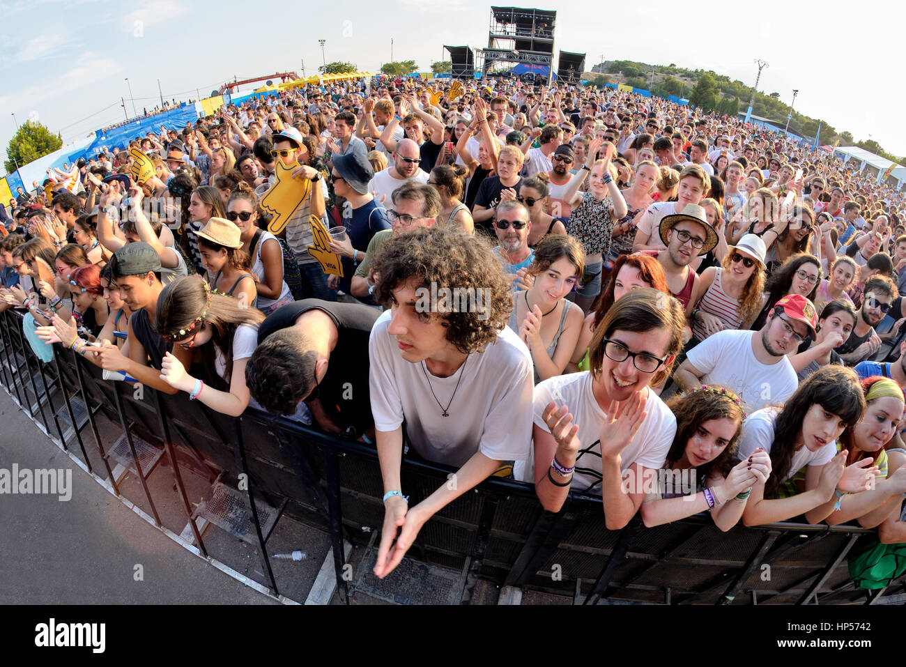 BENICASSIM, SPAIN - JUL 16: Crowd in a concert at FIB Festival on July ...