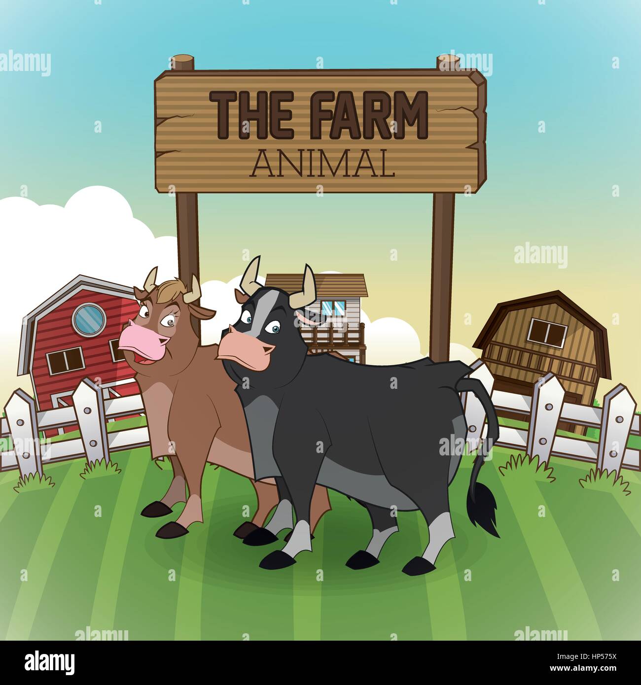 Farm concept with icon design, vector illustration 10 eps graphic Stock ...