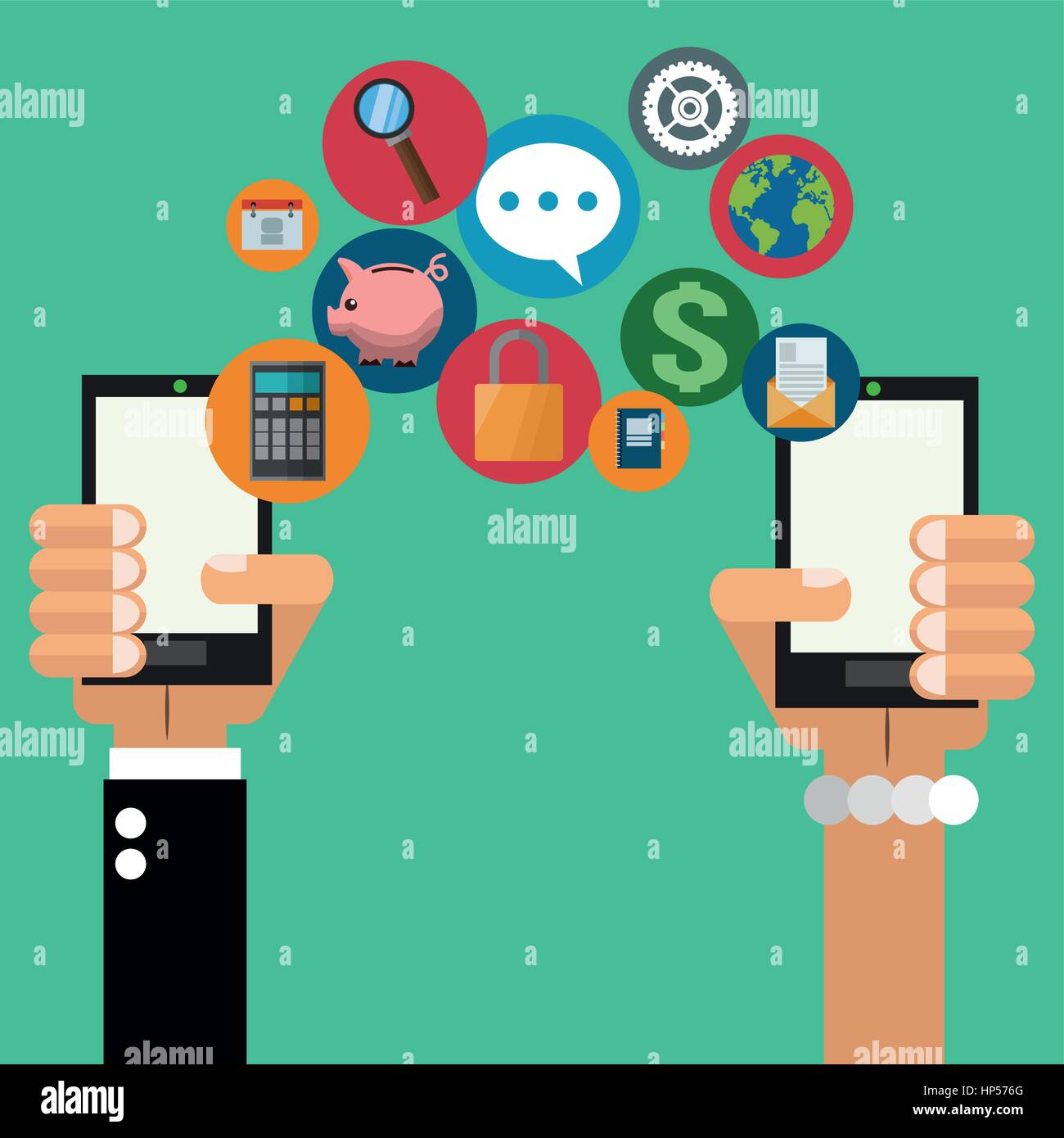 Mobile tools concept with icon design, vector illustration 10 eps ...