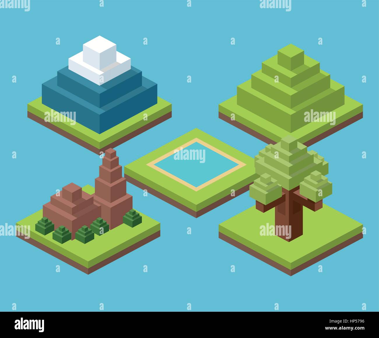 Tree mountain icon isometric design hi-res stock photography and images ...