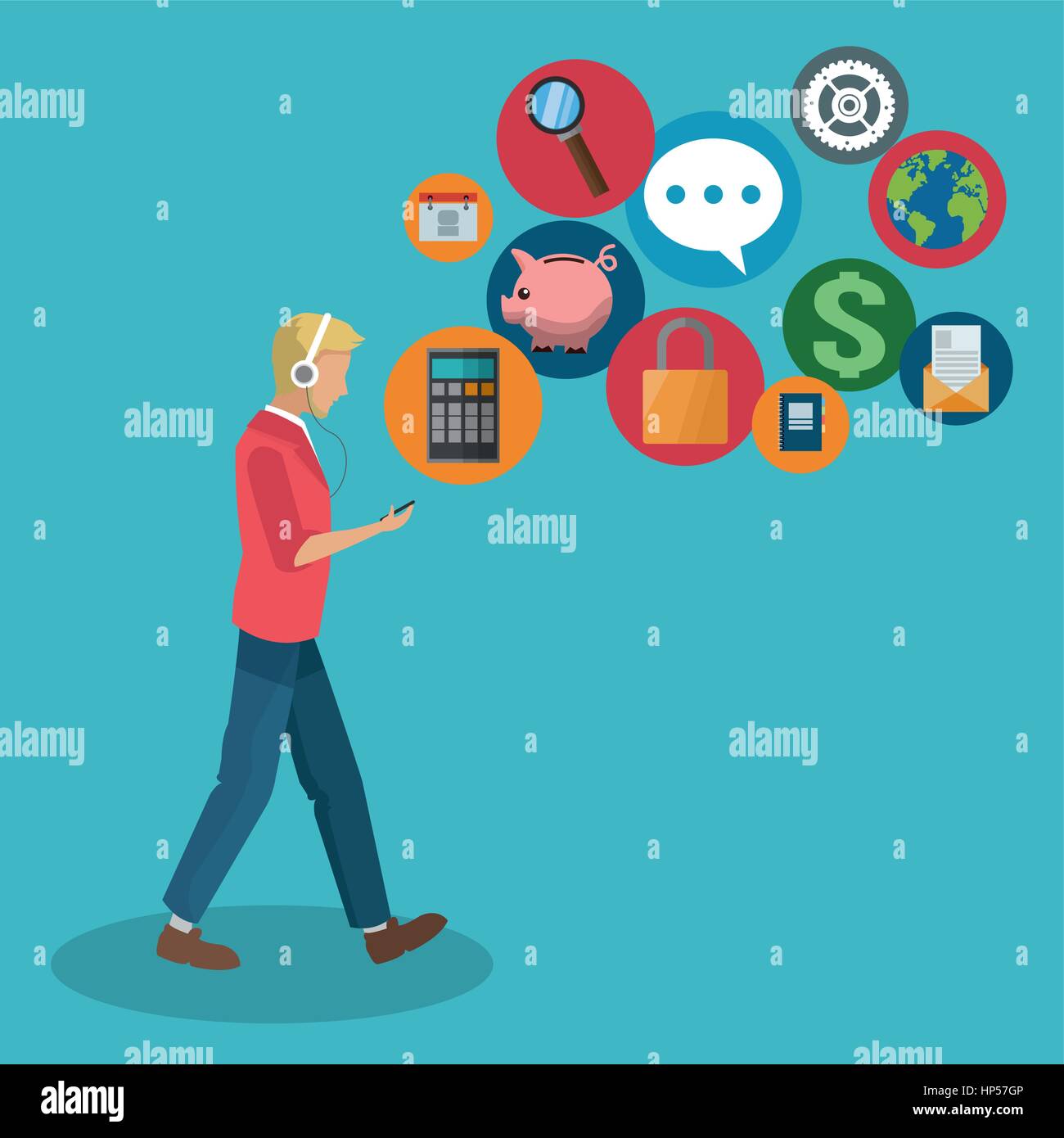 Mobile tools concept with icon set design, vector illustration 10 eps ...