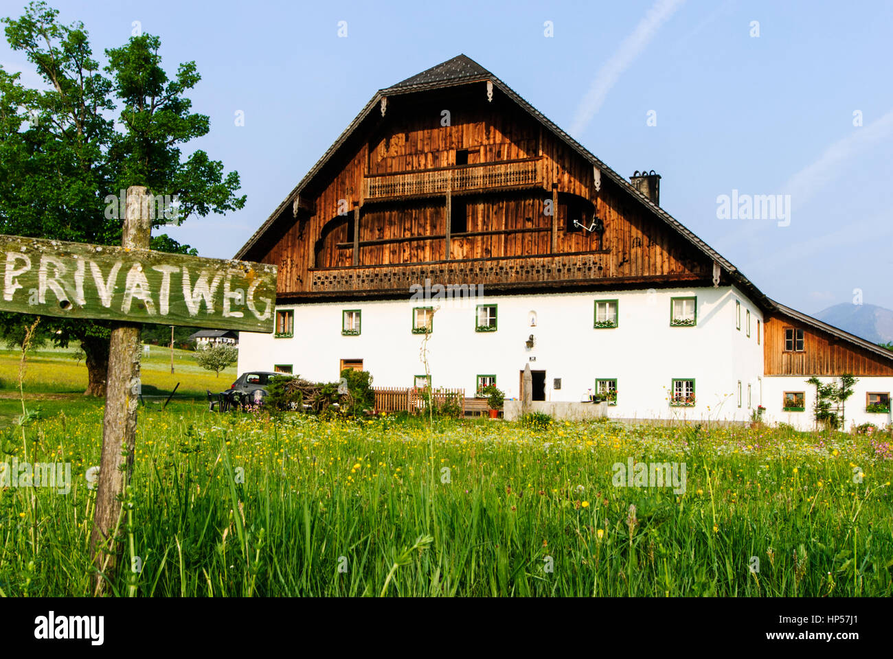 Reith, House on Lake Wolfgang, Salzkammergut, Salzburg, Austria Stock ...