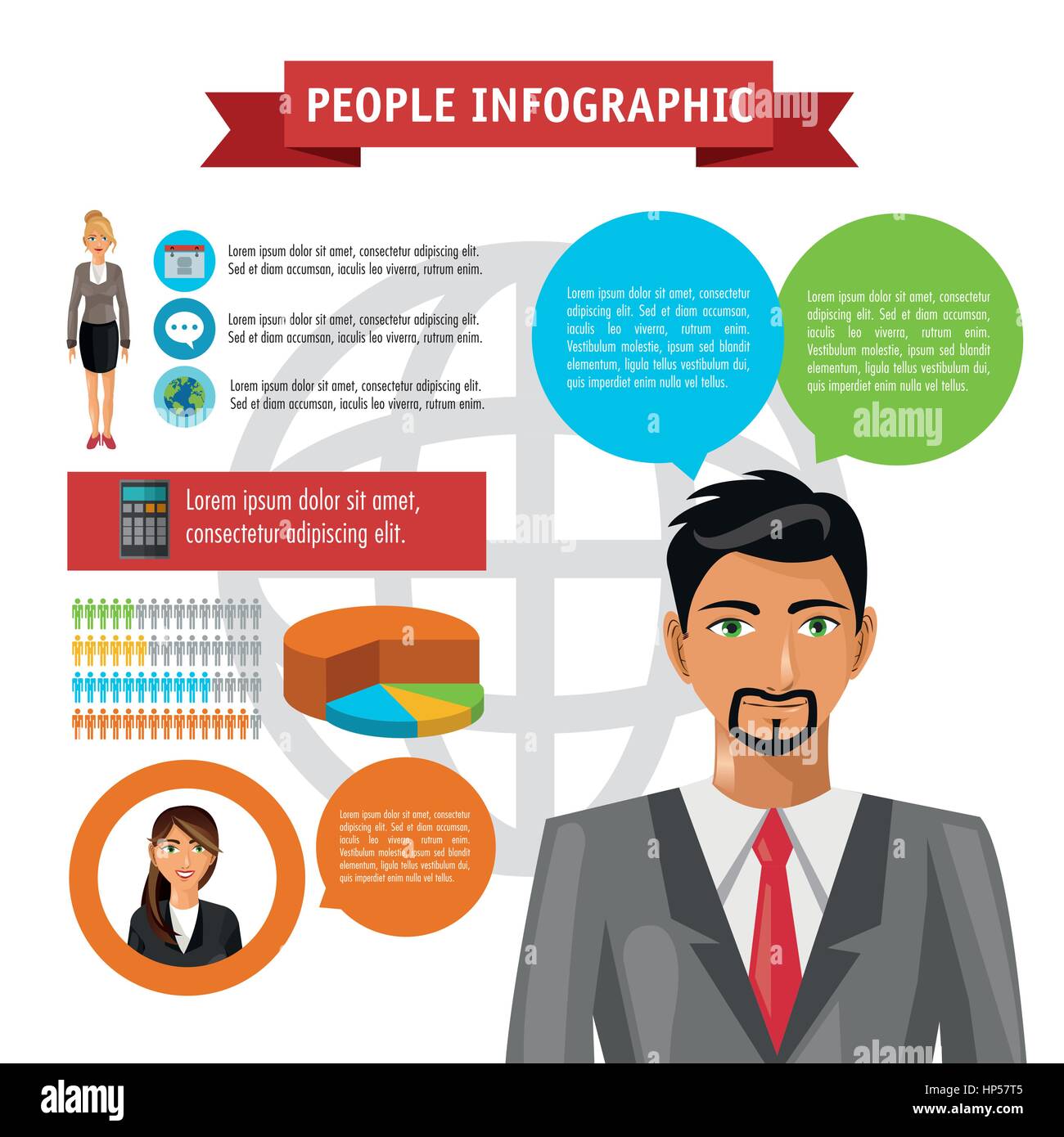 People infographic design Stock Vector Image & Art - Alamy