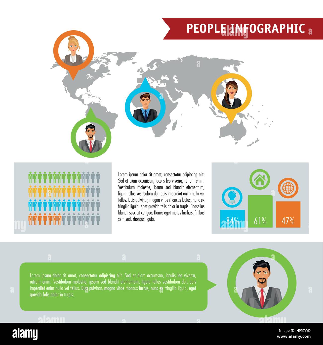 People infographic design Stock Vector Image & Art - Alamy