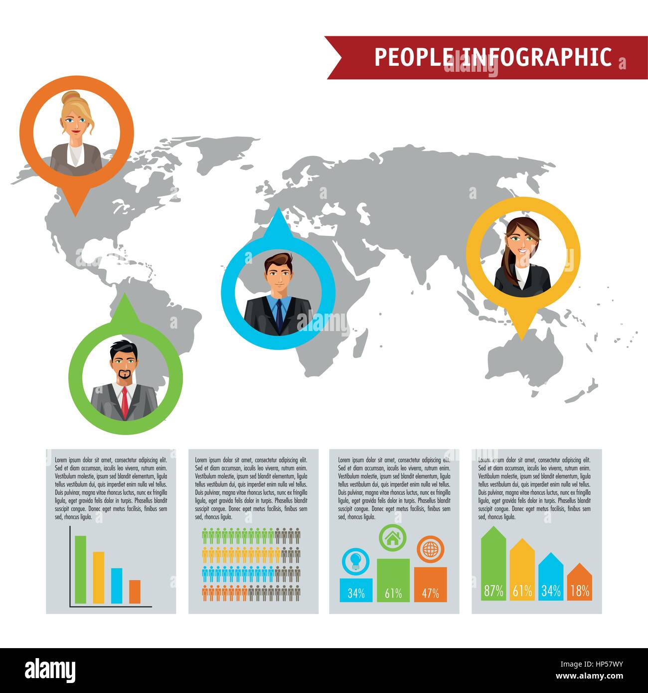 Avatar man infographic icon Cut Out Stock Images & Pictures - Alamy