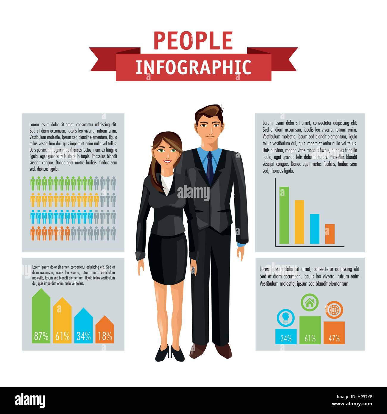 People infographic design Stock Vector Image & Art - Alamy