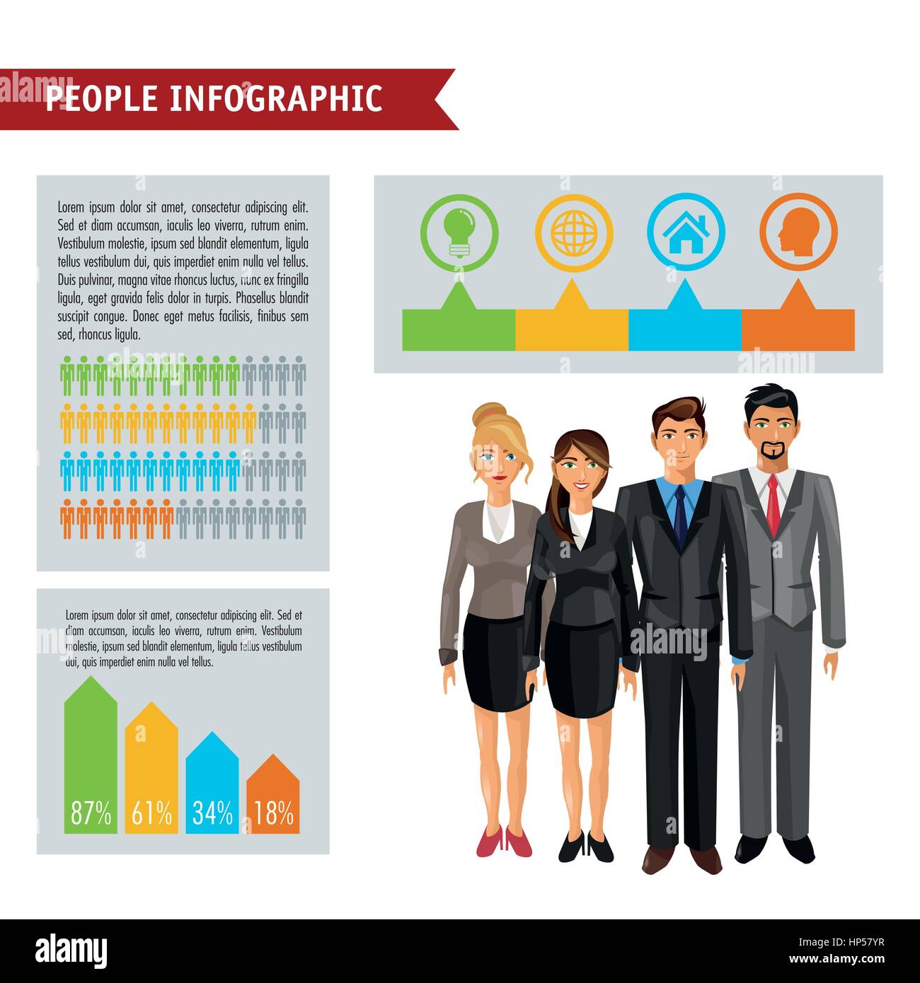 People infographic design Stock Vector Image & Art - Alamy