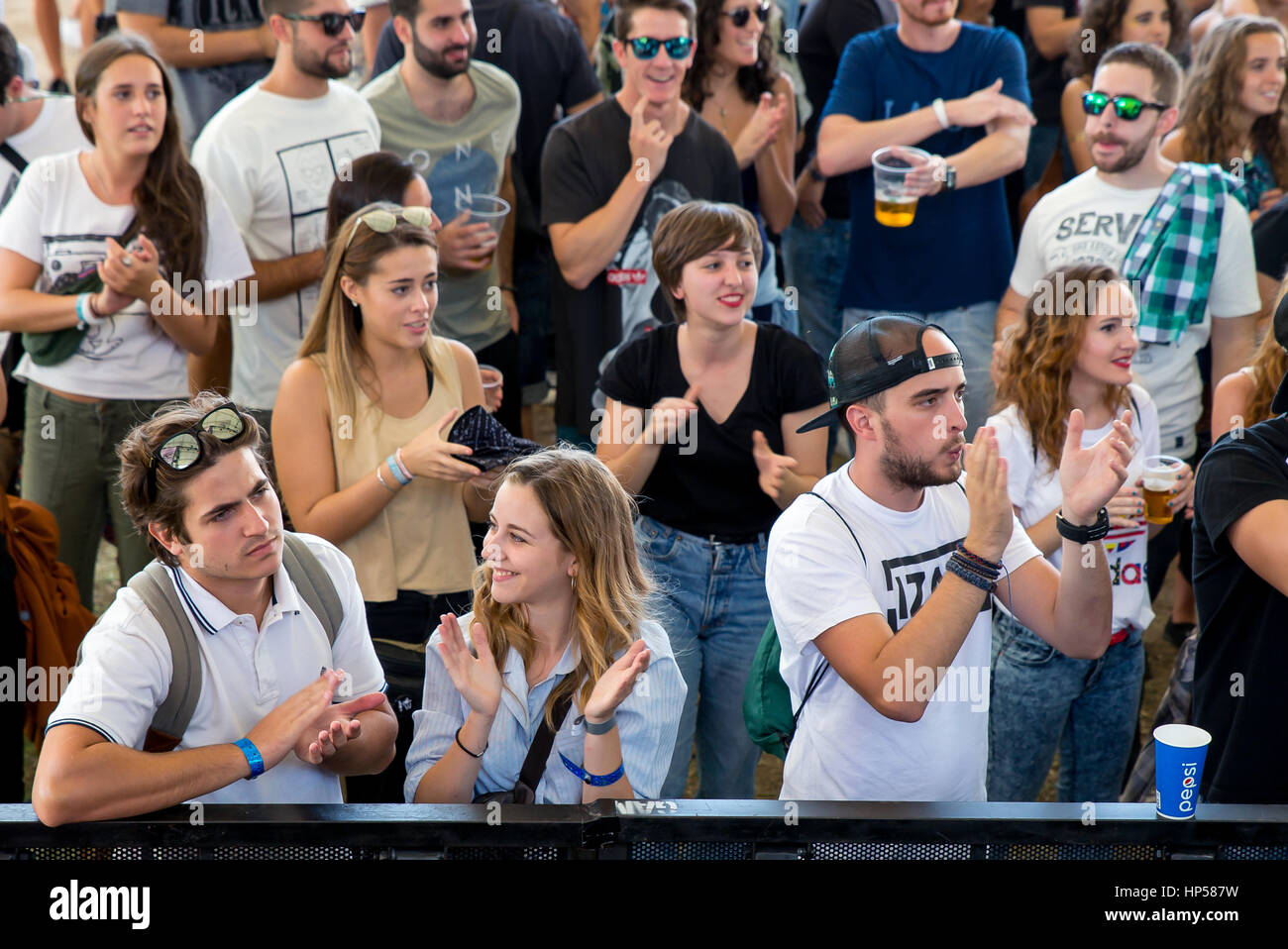 MADRID - SEP 12: Crowd in a concert at Dcode Festival on September 12 ...