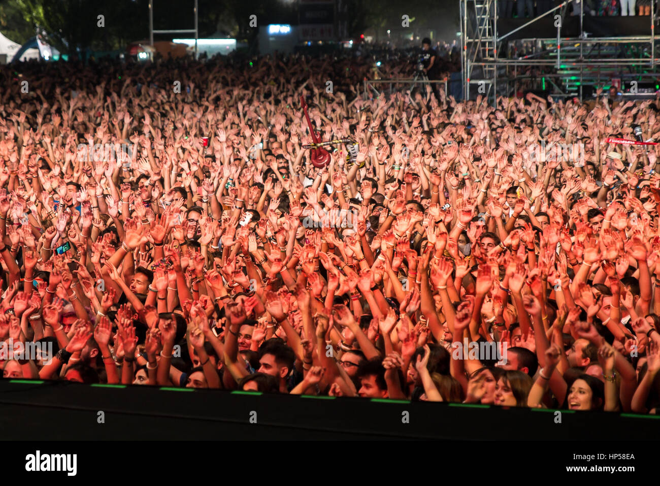 MADRID - SEP 12: Crowd in a concert at Dcode Festival on September 12 ...