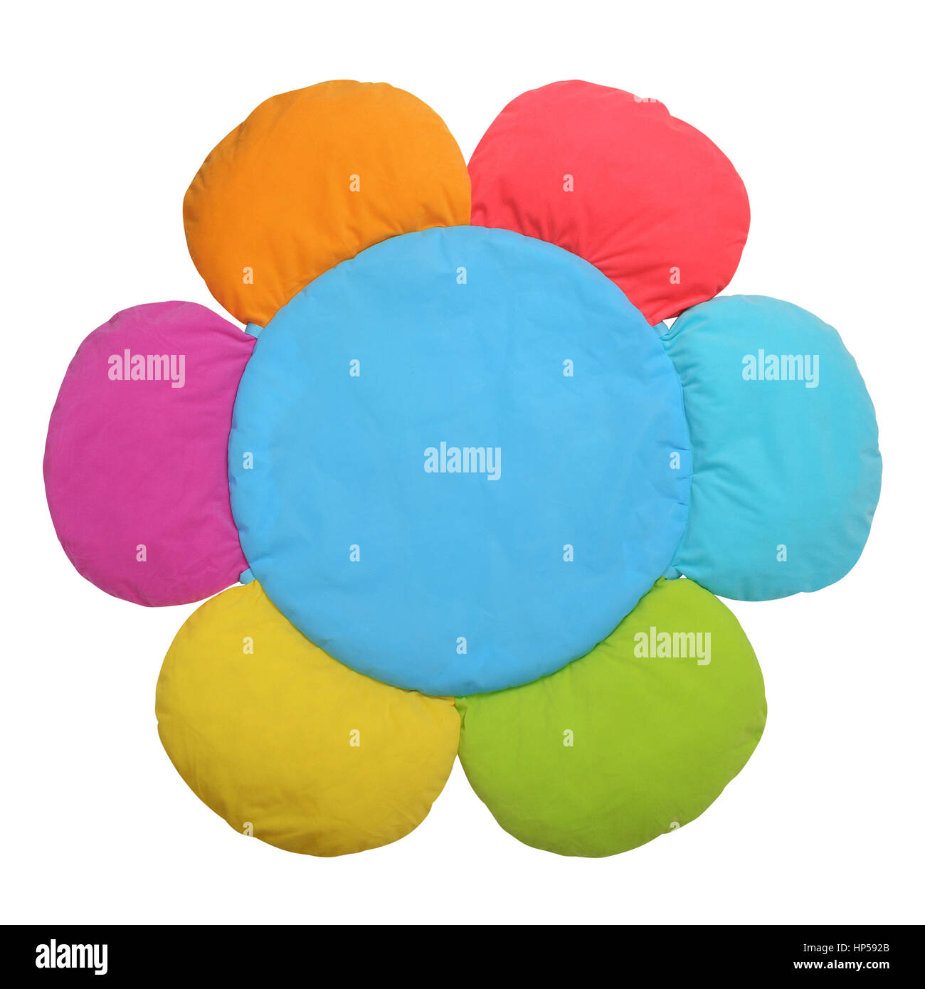 Children colorful play mat isolated on white background. Flat lay ...