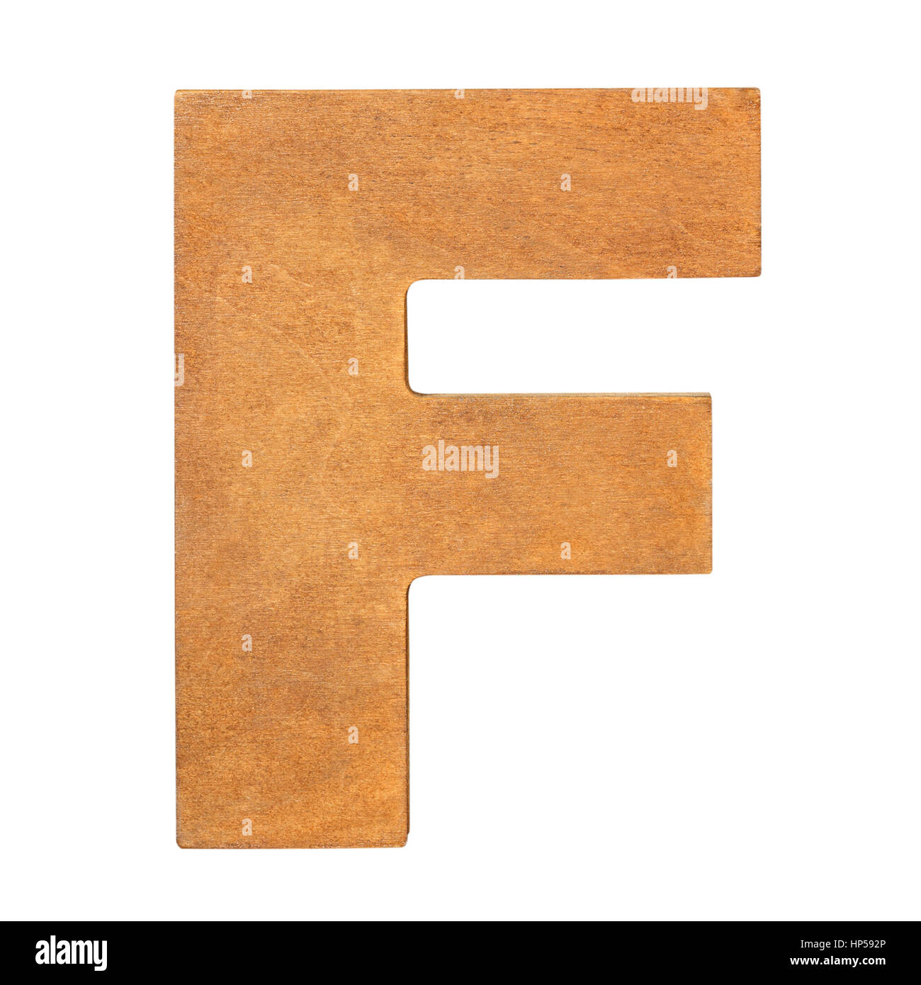 Old wooden letter F on wooden background. One of full alphabet wooden ...