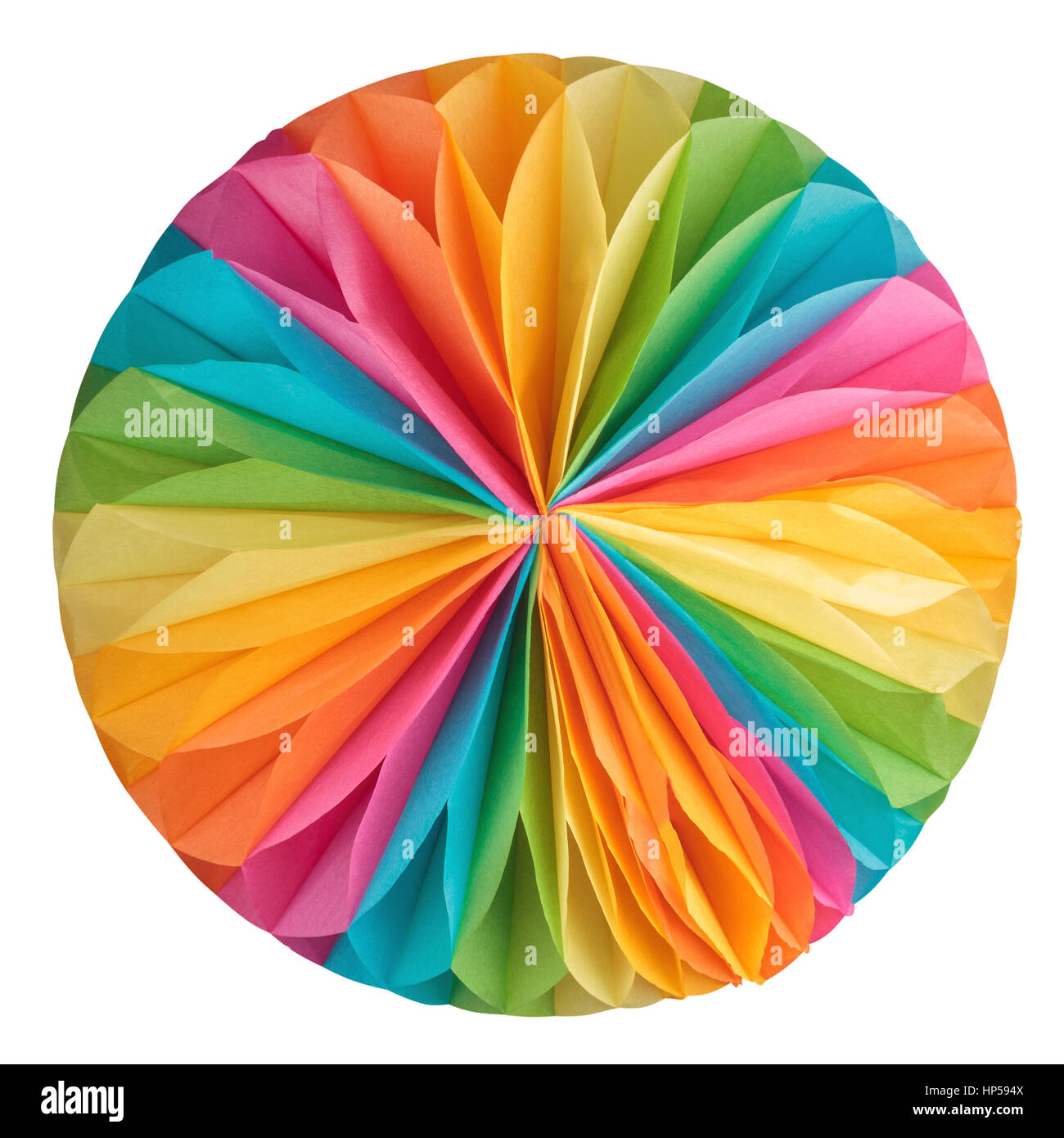 Colorful paper ball isolated on white background Stock Photo - Alamy