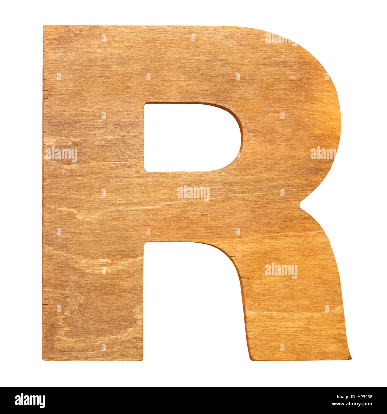 Old wooden letter R on wooden background. One of full alphabet wooden ...