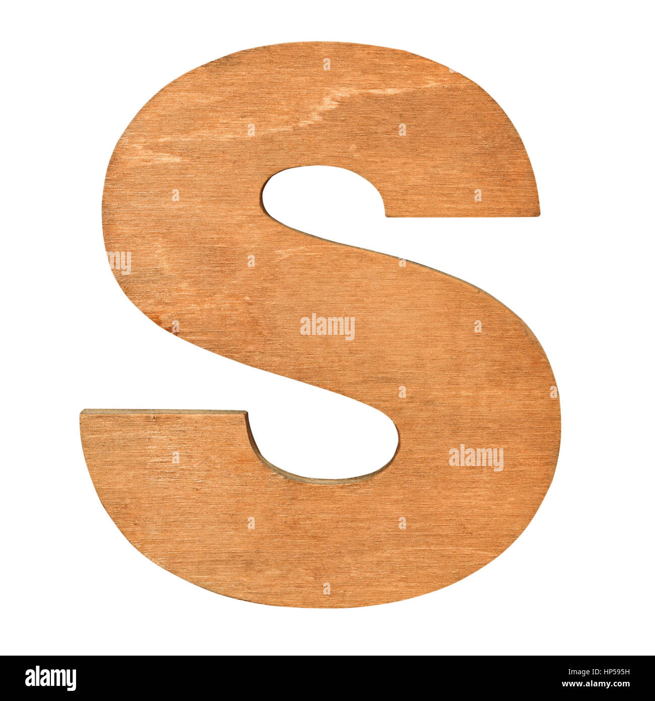 Old wooden letter S on wooden background. One of full alphabet wooden ...