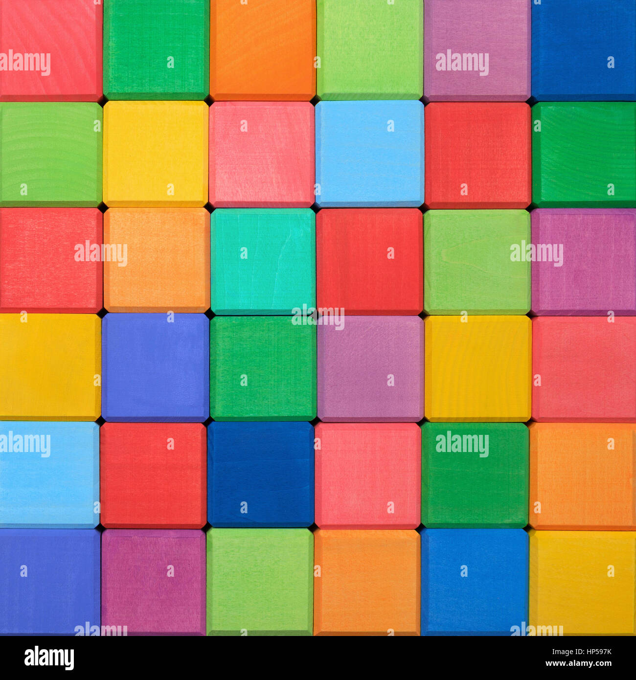 Colorful wood blocks background or pattern Stock Photo - Alamy