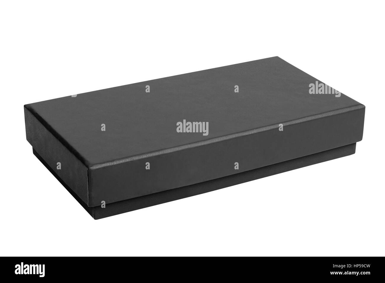 Black cardboard box isolated on white background Stock Photo - Alamy