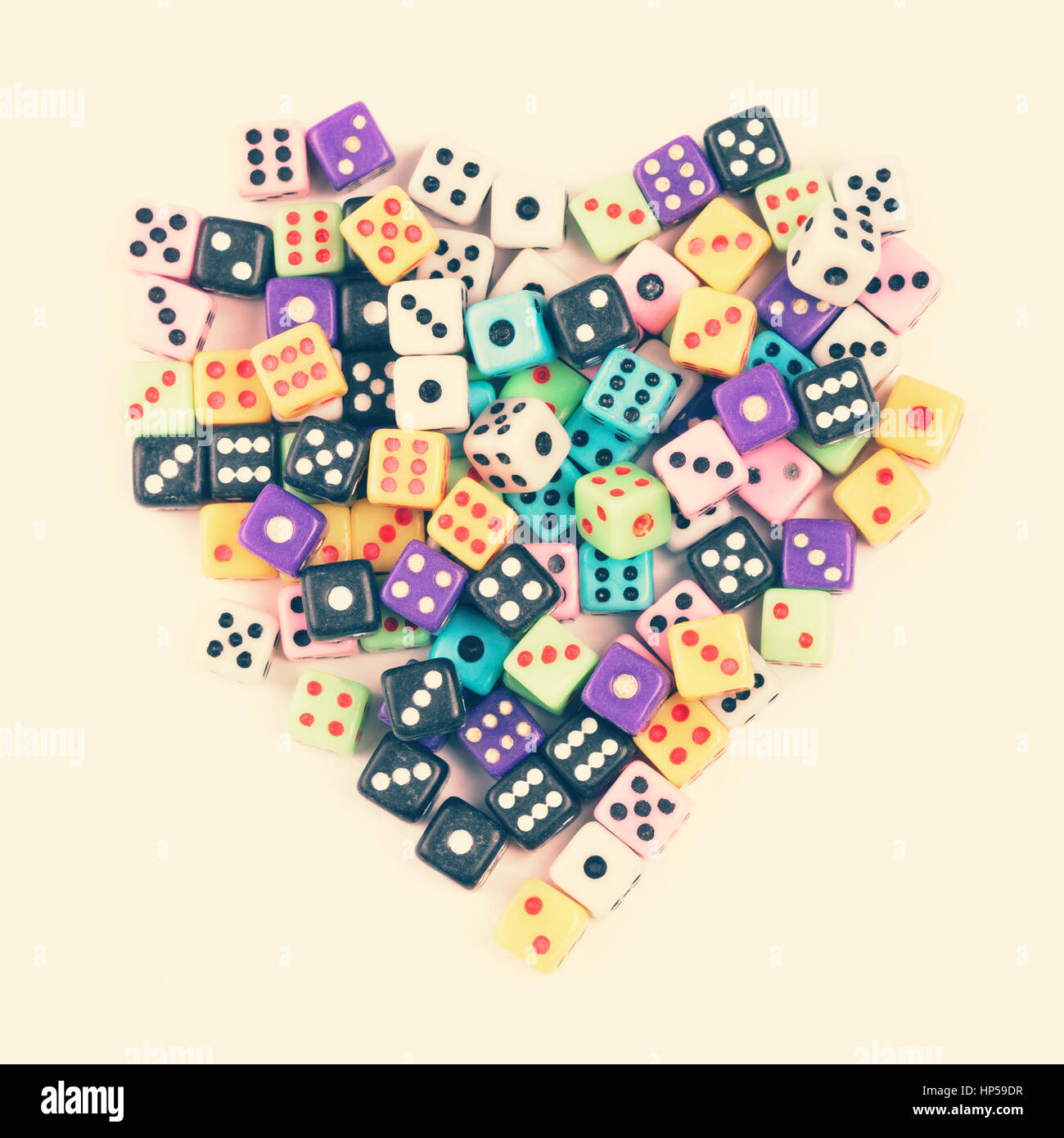 Dice with heart shape hi-res stock photography and images - Alamy