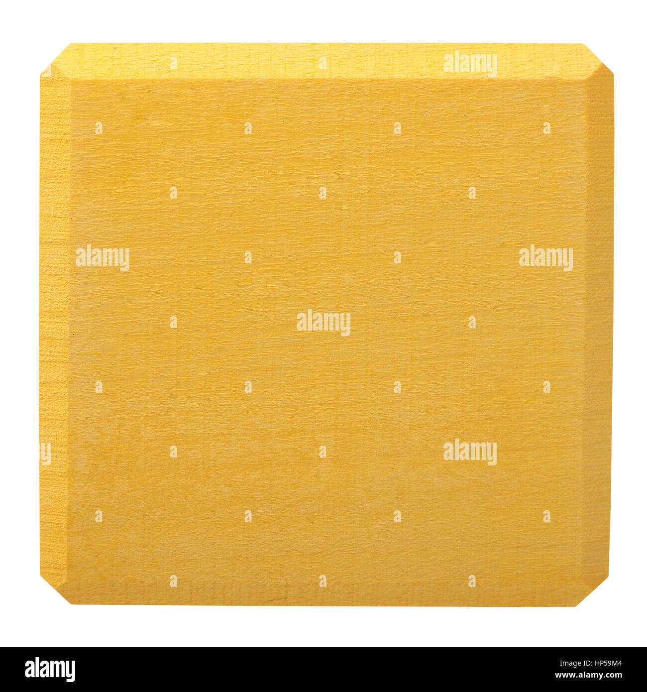 Yellow block on white Stock Photo - Alamy