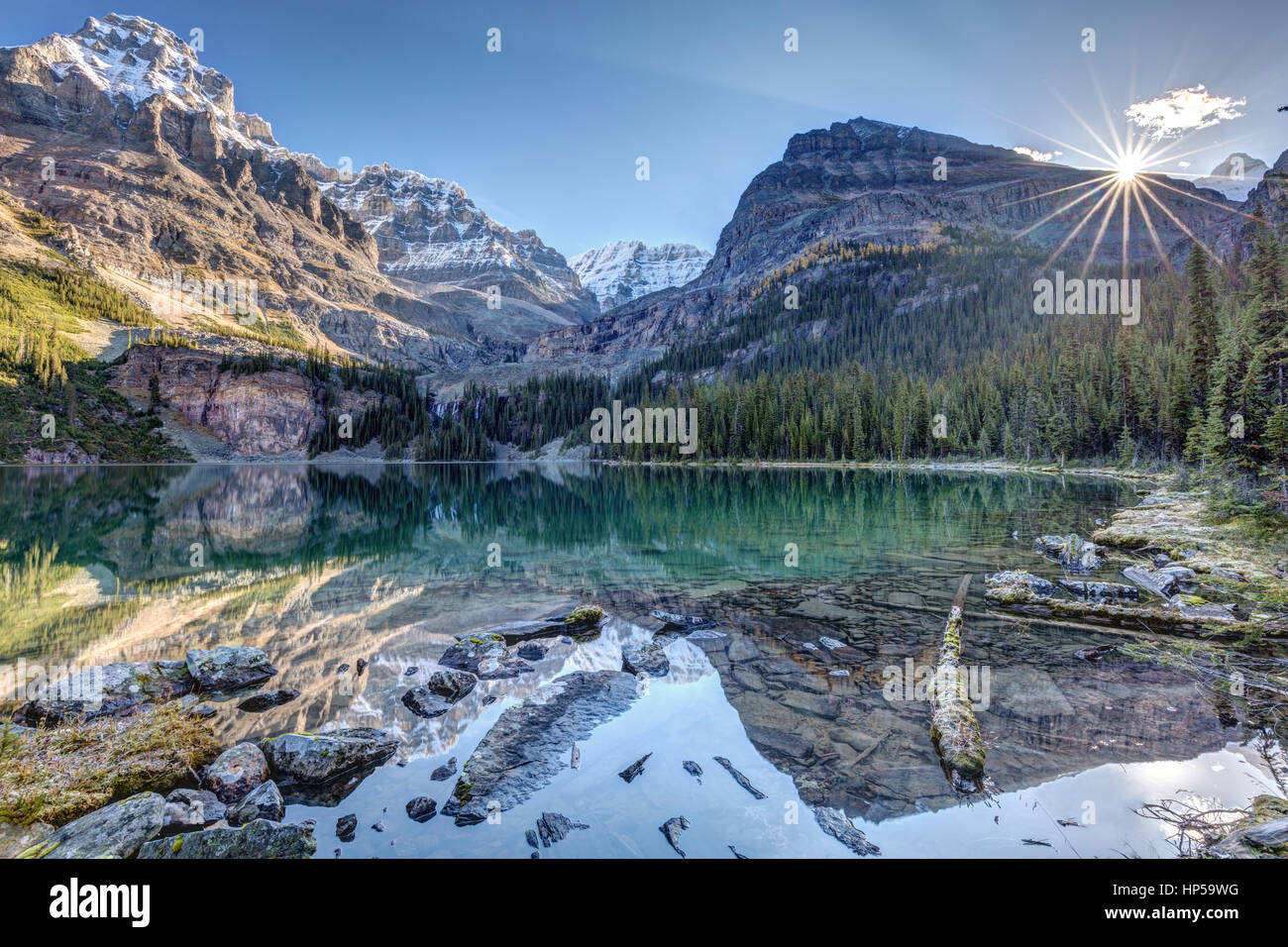 Majestic scenery at Lake O'Hara in Yoho National Park, British Columbia ...