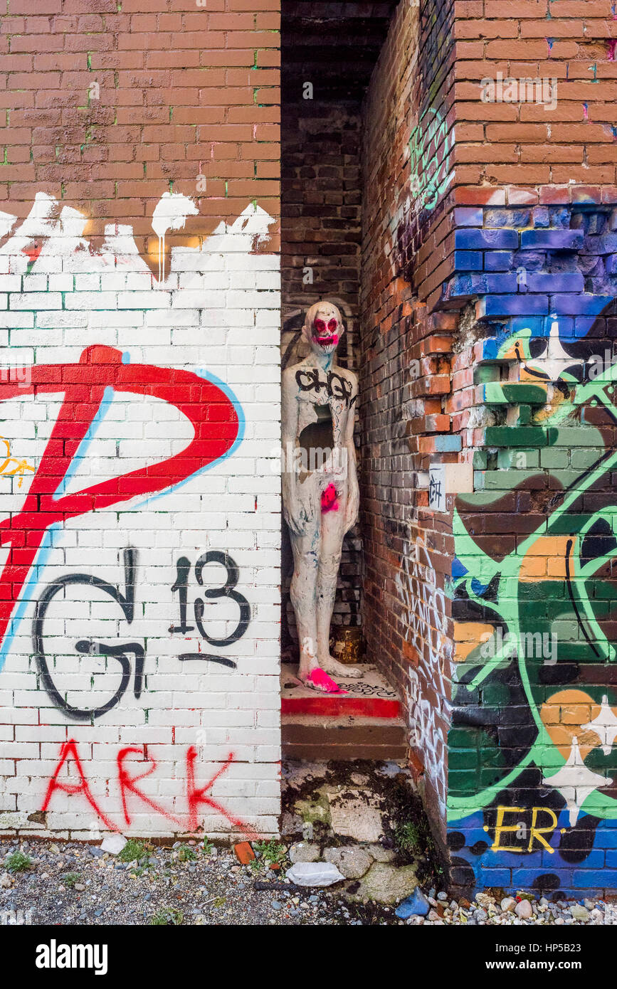 Back alley graffiti, Parker Street Artist Studios, Vancouver, British ...