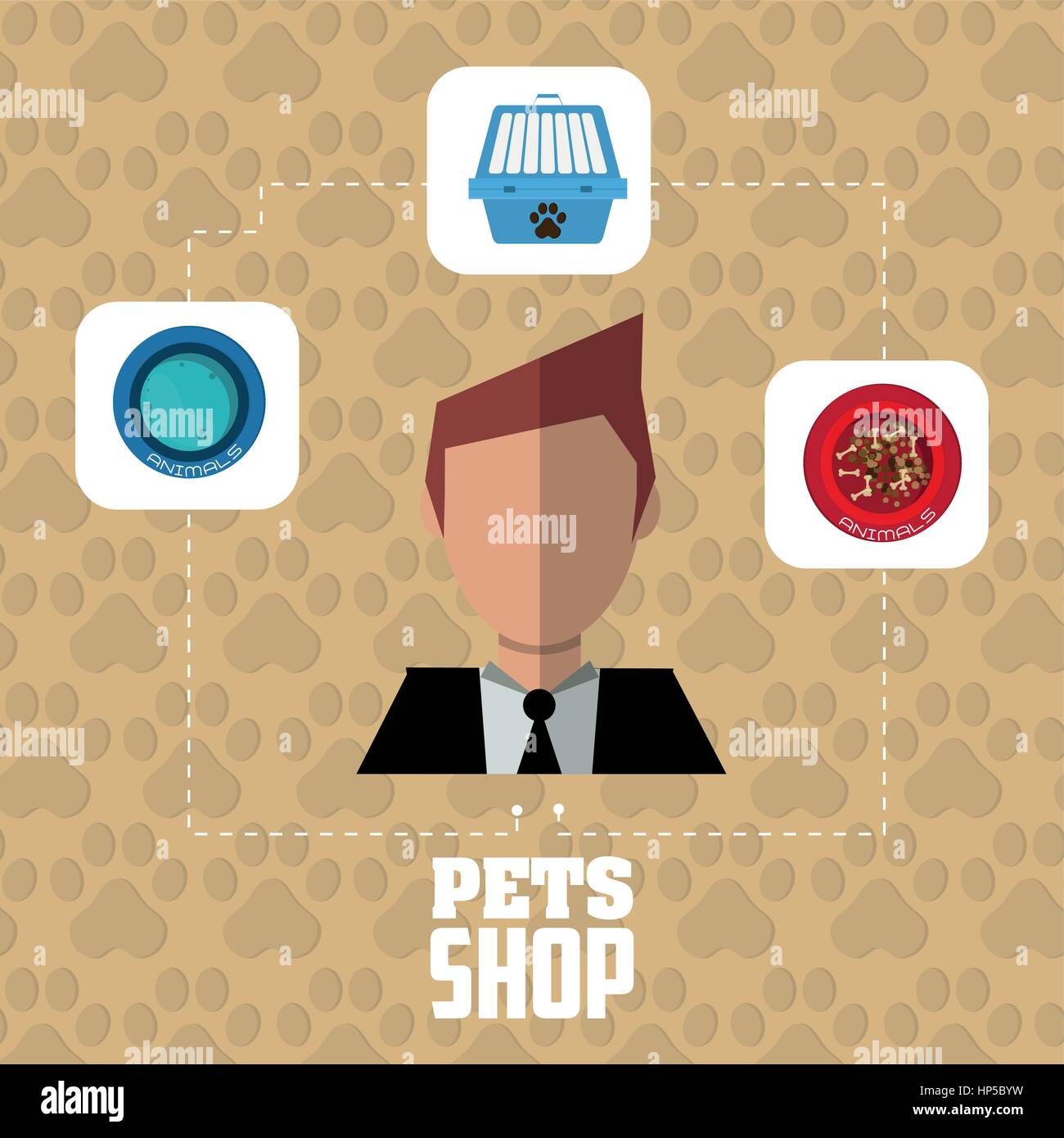 Pet shop concept with icon design, vector illustration 10 eps graphic ...