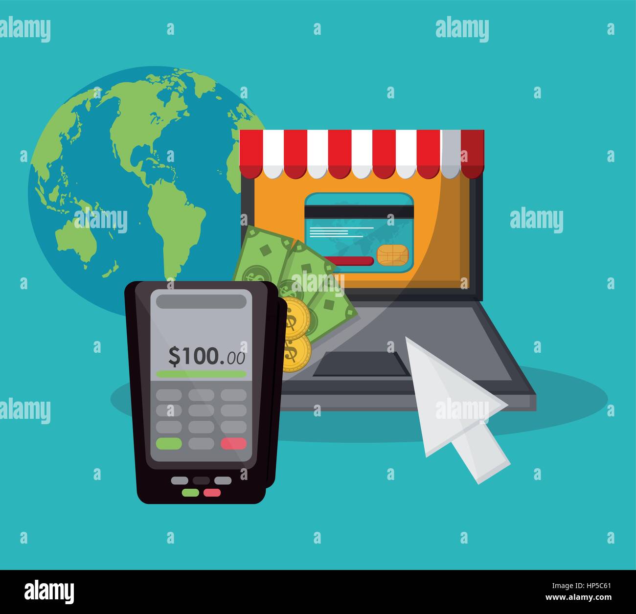 Shopping concept with payment icon design, vector illustration 10 eps ...