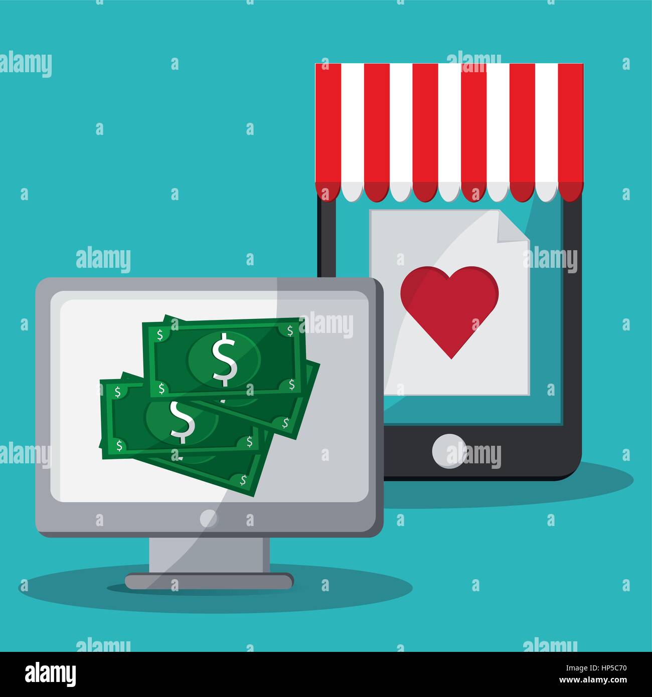 Shopping concept with payment icon design, vector illustration 10 eps ...